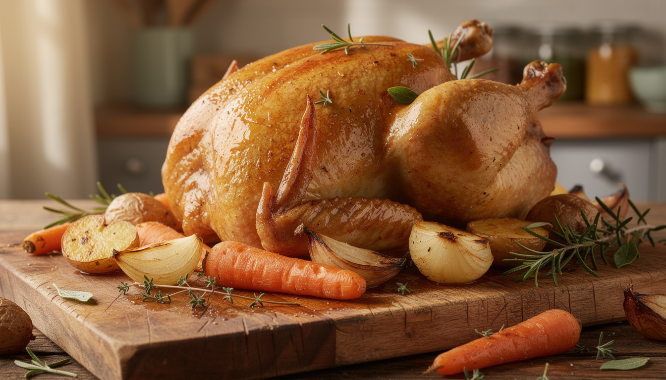 Poulet rôti au four : recette facile et savoureuse